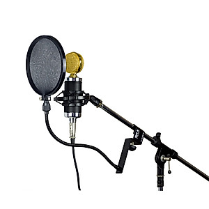 Nady MPF-6 6-Inch Clamp On Microphone Pop Filter with Flexible Gooseneck and Metal Stabilizing Arm