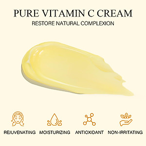 Vitamin C Face Moisturizer, Turmeric Vitamin C Face Cream, Anti-aging Hydration Skin Firming & Brightening Cream for Dark Spots, Wrinkles, Uneven Skin Tone, Vitamin C Lotion for Instant Glow, 1.76 OZ