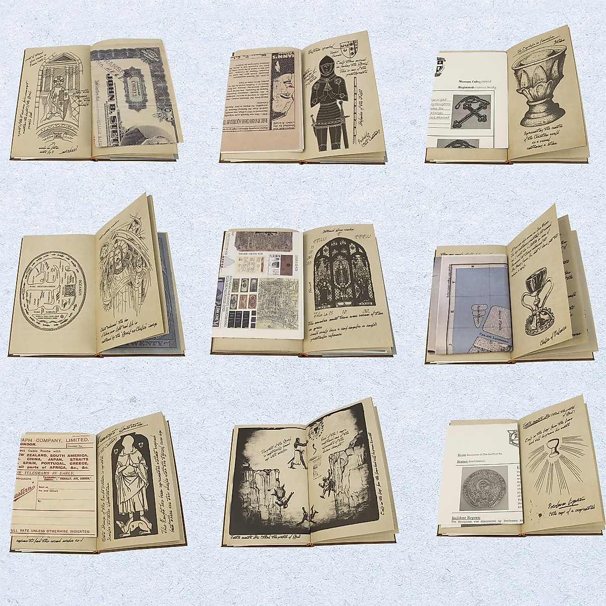 Litdevil Grail Diary Indiana Journal, Indiana Grail Diary, Indiana Grail Diary Props Toys, Vintage Leather Journal Classic Movie Prop Gifts