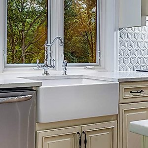Fireclay sink, 33" Apron Front Farmhouse Kitchen Sink. Solid (Not Hollow.)