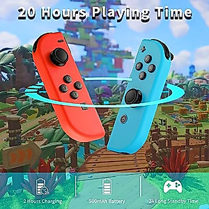PPCgrop Joypad for Nintendo Switch/Lite/OLED, Replacement for Switch Controllers Support Dual Vibration/Motion Control/Screenshot/Wake-up Function