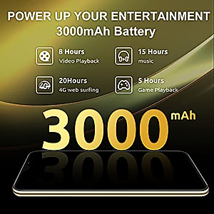 Xgody Unlocked Cell Phone X60, 6.0 Inch Android 9.0 OS Smartphone, 2022 New 4G Dual SIM Standby Cheap Cell Phones, 3000mAh Massive Battery Dual 5MP Camera Android Phone with Face Recognition (Gold)