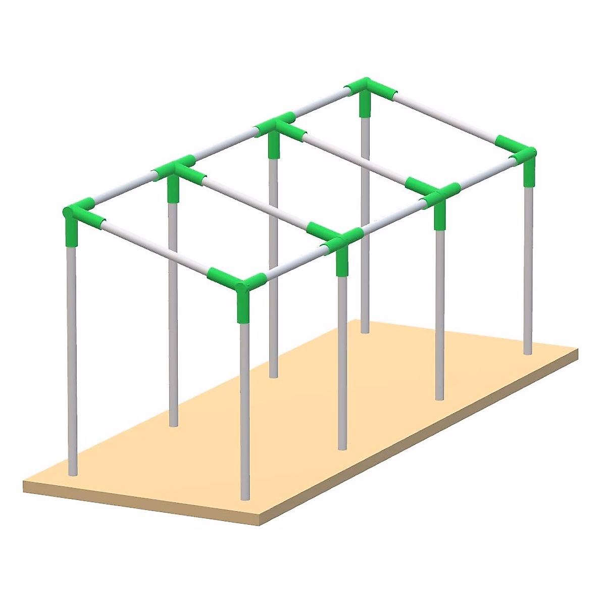 GoodsZone Canopy Fittings Kit 1 3/8" Slant Roof Carport Gazebo Slope Lean to Shed Greenhouse Frame Connectors, Full Set for 6, 8, 10 Legs, Choose Size (for 8 Legs)