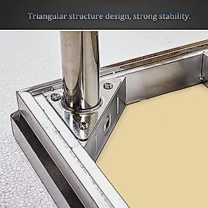 Business Hotel Kitchen Work Catering Table, Kitchen Work Table Stainless Steel Kitchen Prep Food Commercial Grade Metal Scratch Resistent Workbench with Adjustable Table Toot Rack (Size : 80x40x80cm