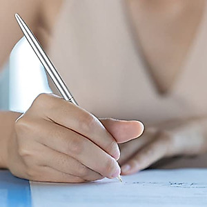 Cobee® Aesthetic Metal Ballpoint Pens, 4 Pieces 1mm Retractable Rollerball Pens Cute Metallic Ball Point Pen Black Ink Pastel Pens School Office Supplies Gift for Business Office Students Teachers