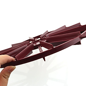 RLECS Cake Divider Round Cake Slice and Pie Slicer Equal Portion Cutter, Slice Marker, Baking Tool, Kitchen Utensils, Red 10 or 12 Slices Double Sided Cake Portion Marker