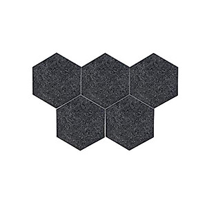 5 Hexagonal Color Felt Boards, self-Adhesive self-Adhesive Message Boards, Creative Photo Walls, Office Publicity Boards