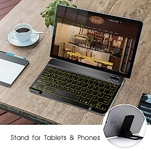 Coastacloud 7 Colors Backlit Bluetooth Keyboard for iPhone/Ipad Air/Ipad Mini/Ipad Pro, Wireless Keyboard for Samsung Galaxy Smartphone/Tab/Tablet, Easy Connected with iOS/Android/Windows