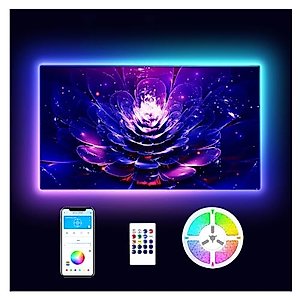 LED Lights for TV 65 Inch, TV LED Backlight, 15ft LED TV Lights for 45-75 Inch, RGB LED Strip Lights with Remote, Bluetooth APP, USB Powered Music Sync TV LED Lights for Bedroom, Gaming Room Decor