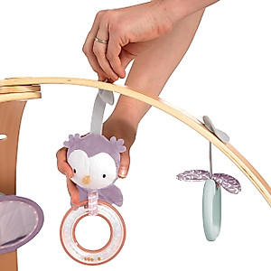 Ingenuity Cozy Spot Reversible Duvet Activity Gym & Play Mat with Wooden-Toy-bar - Calla (Pink), Newborn and up