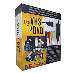 Andthere VHS to Digital Converter for Windows 10, USB2.0 Video Audio Capture Card, VHS to DVD Converter