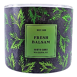 White Barn Bath & Body Works Fresh Balsam Scented Candle 3 Wick 14.5OZ
