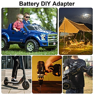 Power Wheel Battery Adapter With Harness Connector for Ryobi 18v Battery Adapter, Power Wheel Battery Converter Kit Contains Fuse And Wire Terminals And Is Compatible with Peg-Perego Kids Riding Toys
