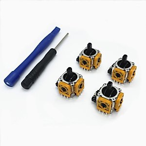LANDALANYA New Compatible 3D Analog Sensor Wheel Thumb Sticks Joystick Rocker Module Replacement for Sony PS5 Game Controller 4pcs
