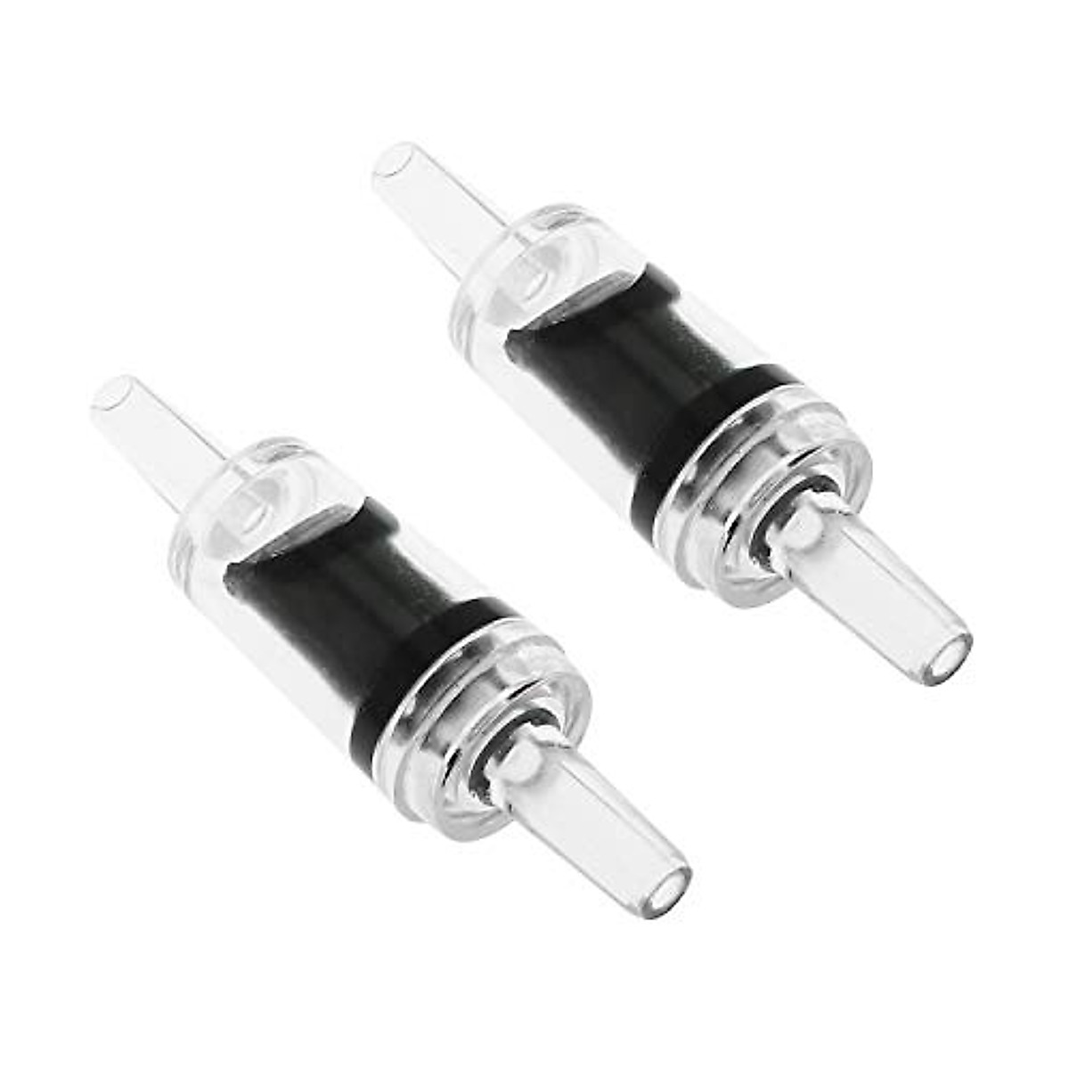 Maxmoral 10PCS Plastic One Way Air Pump Check Valves Non-Return Aquarium Fish Tank Air Pump Stop Valve Accessories(Black)