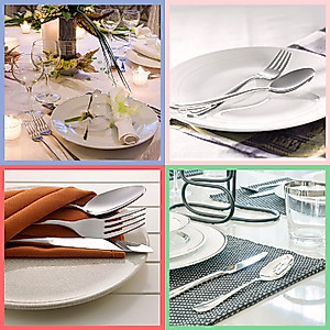 24Pcs Forks and Spoons Silverware Set,Tableware Spoons and Forks Set,Food Grade Stainless Steel Flatware Cutlery Set,Fork and Spoon Set for Home Kitchen Restaurant,Dishwasher Safe,Mirror Polished