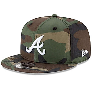 New Era Mens Atlanta Braves Camouflage WDC 9Fifty Adjustable Snapback 950 Cap