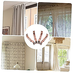 Garneck 16 Pcs Curtain Rod Holder Shower Curtain Hangers Heavy Duty Hangers Ceiling Hanging Hook Shower Curtain Bracket Curtain Bracket Hooks Curtain Hook Holders Curtain Accessories Red