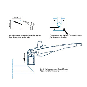 Wall Mount L Shape Bracket for Slip Fit Light LED Parking Lot Lights Shoebox Pole Lighting for Street Area Stadium (2 3/8inch-90 Degree Angle)