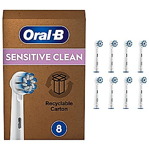 Braun Oral-B 4210201320180 Sensitive Clean Toothbrush Heads for Our Gentle Cleaning, in Letterbox Packaging Pack of 8