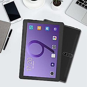 PUSOKEI 10.1in Tablet PC, HD Calling Tablet, IPS Touch Screen, 10 Core CPU, 4GB & 64GB, 128GB Expand Android 11 Tablet with 5 & 13MP Camera, 2.4G/5G WiFi, BT, 8800mah Battery (Black)(US)
