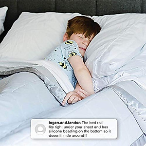 Delta Children Extra Long Foam Bedrail Bumper - Guardrail for Toddlers & Kids with Water-Resistant, Non-Slip & Machine Washable Cover - 2pk, White