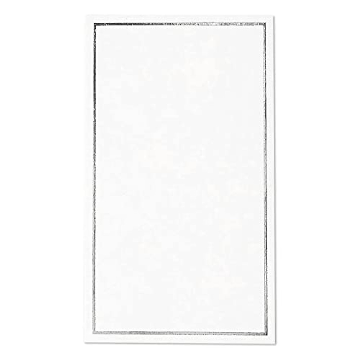 100 Pack Name Cards for Table Setting, Tent Place Cards with Silver Foil Border for Wedding, Banquets, Events, Reserved Seating Dinner Place Cards Blank (3.5 x 2 In)