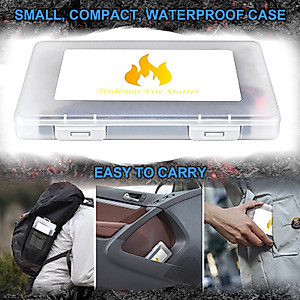 Ferro Rod Fire Starter Kit with 5 Inch Flint and Steel, Two 12 Inch Wax-Impregnated Tinders, 50 Inch 7-Core Paracord for Camping, Hiking, Boy Scouts, and Emergency Preparedness