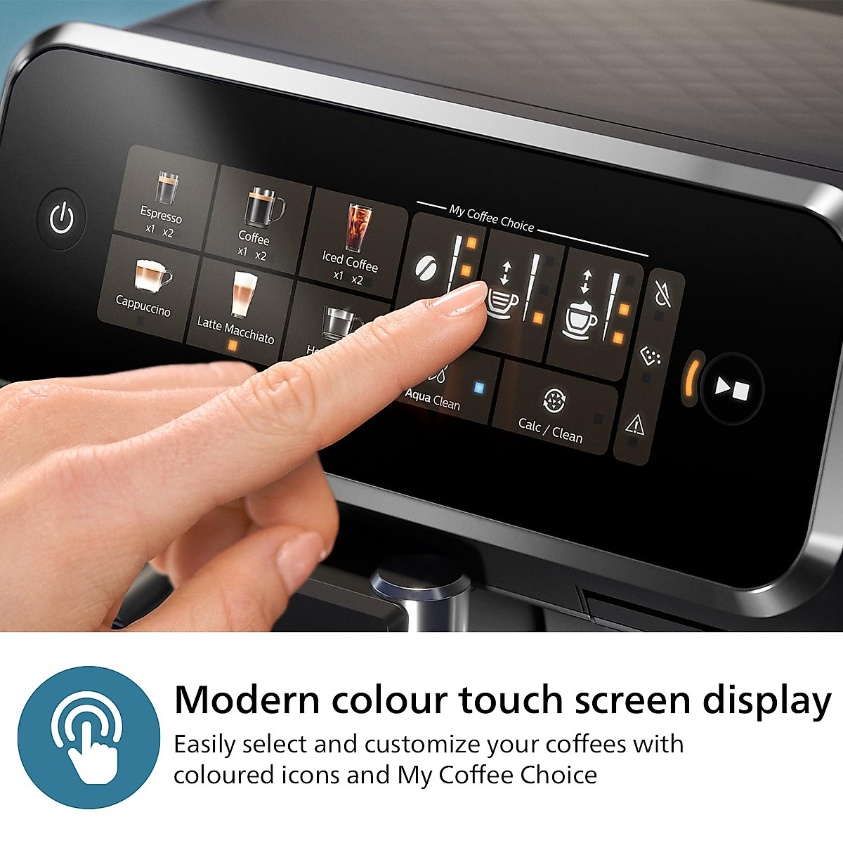 PHILIPS Series 2300 Fully Automatic Espresso Machine - 4 Hot Drinks, Fast Clean, 40% Quieter SilentBrew, Aquaclean Filter, Matte Black (EP2330/10)