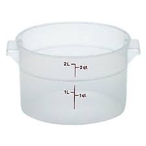 Cambro RFS2PP190 Round Storage Container 2 Qt., 6 Pack