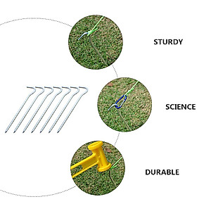 BESPORTBLE 12pcs Tent Pegs Canopy Pegs Anchor Tent Peg Large Tent Stakes Camping Stake Long Tent Stakes Camping Safety Stakes Heavy Tents Awning Rope Fixing Nails Shade Safety Pile