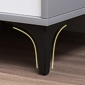 HIGOH Bedside Table Bedside Table Furniture Bedroom Desk Office Filing Cabinet Desk