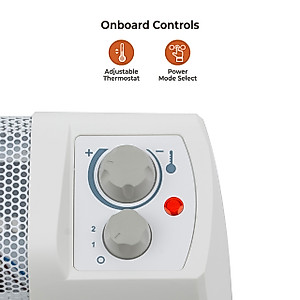 Comfort Zone Electric Baseboard Space Heater with Adjustable Thermostat, Dent-Proof End Panels, Overheat Protection, Tip-Over Switch, & Stay-Cool Body, Ideal for Home, Bedroom, & Office, 1,500W, CZ600