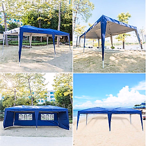 Henf Outdoor 10x20ft Pop Up Canopy Instant Tent Shelter with Removable Sidewalls for Outdoor Party Wedding Commercial Activity Pavilion BBQ Beach Car Shelter