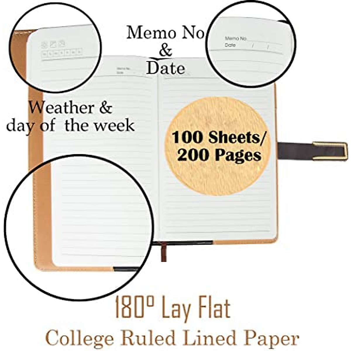 Refillable Adventure Writing Journal For Men & Women Faux Leather Hardcover Notebook A5 College Ruled 200 Lined Pages Lay-Flat Personal Diary With Pen & Magnetic Buckle （Adventure - Blue)