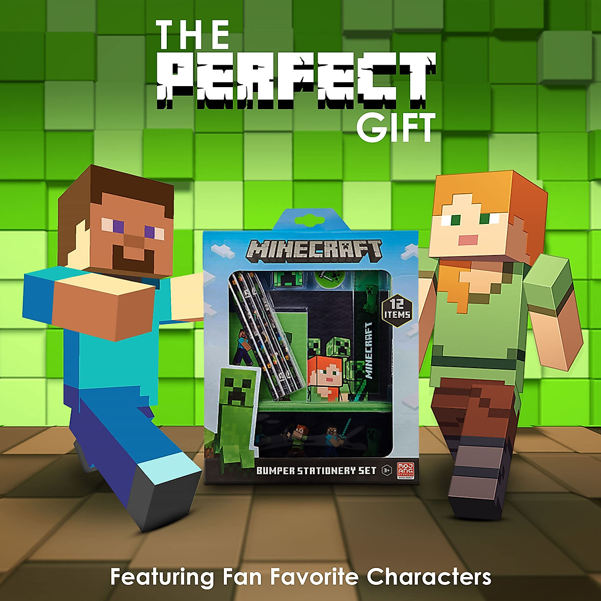 Minecraft Pencil Case and Stationery Set School Supplies Gifts for Kids