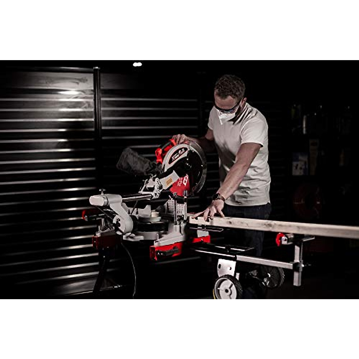 XtremepowerUS 12-Inch Sliding Compound Miter Saw, Blades, Precision Cut Blade Guard Build-in Dust Bag