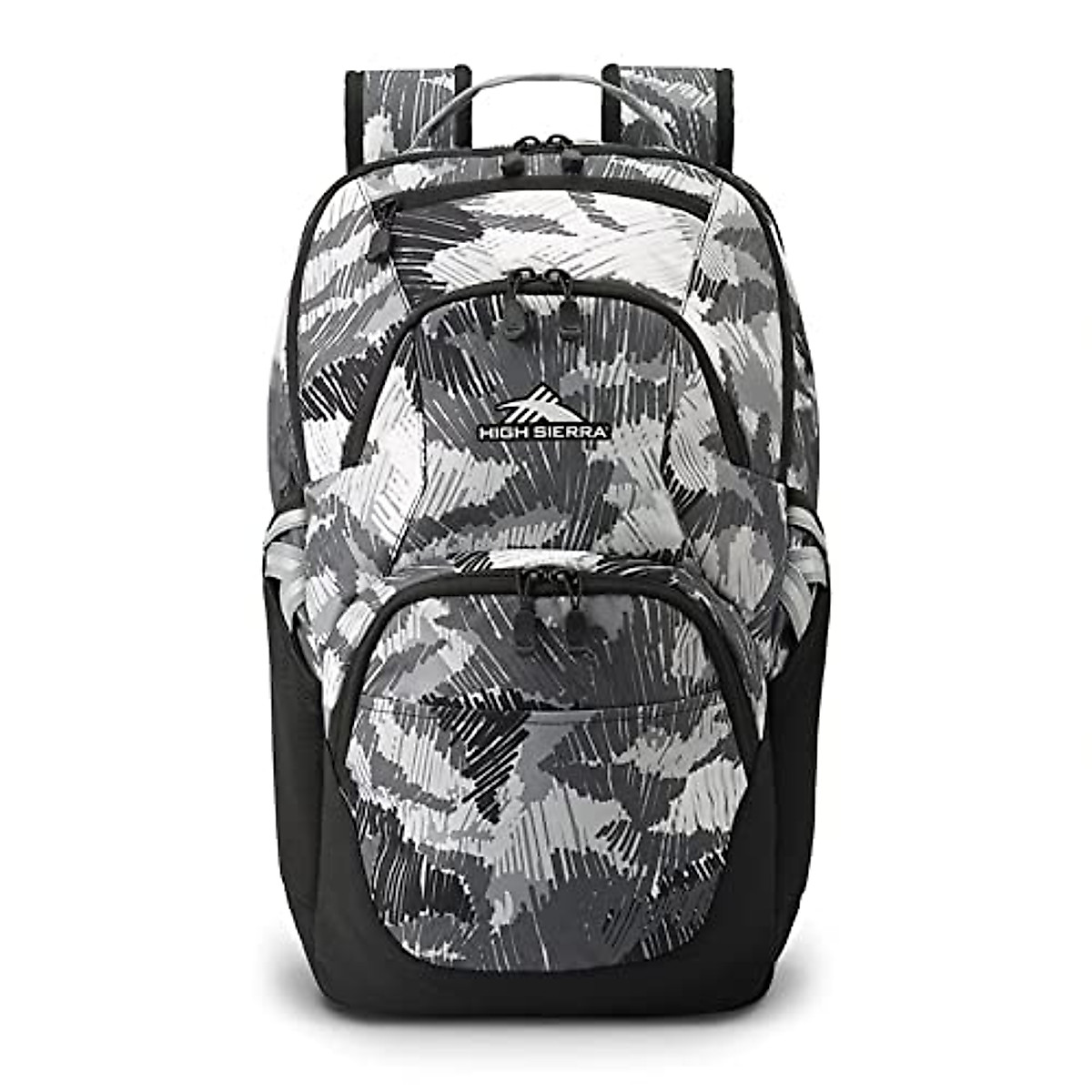 High Sierra Swoop SG Kids Adult School Backpack Book Bag Travel Laptop Bag with Drop Protection Pocket, and Tablet Sleeve, Scribble Camo