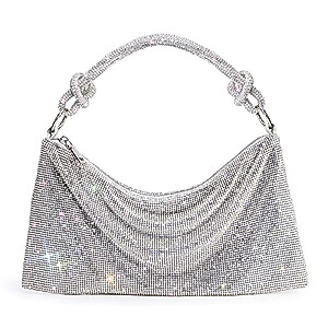 WLLWOO WLLWOO Rhinestone Purses Clutch For Women-Chic Evening Bags,Shiny Crossbody Handbags For Party Club Wedding