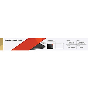 SteelSeries QcK Gaming Mouse Pad - Medium Stitched Edge Cloth - Extra Durable - Optimized For Gaming Sensors - Black