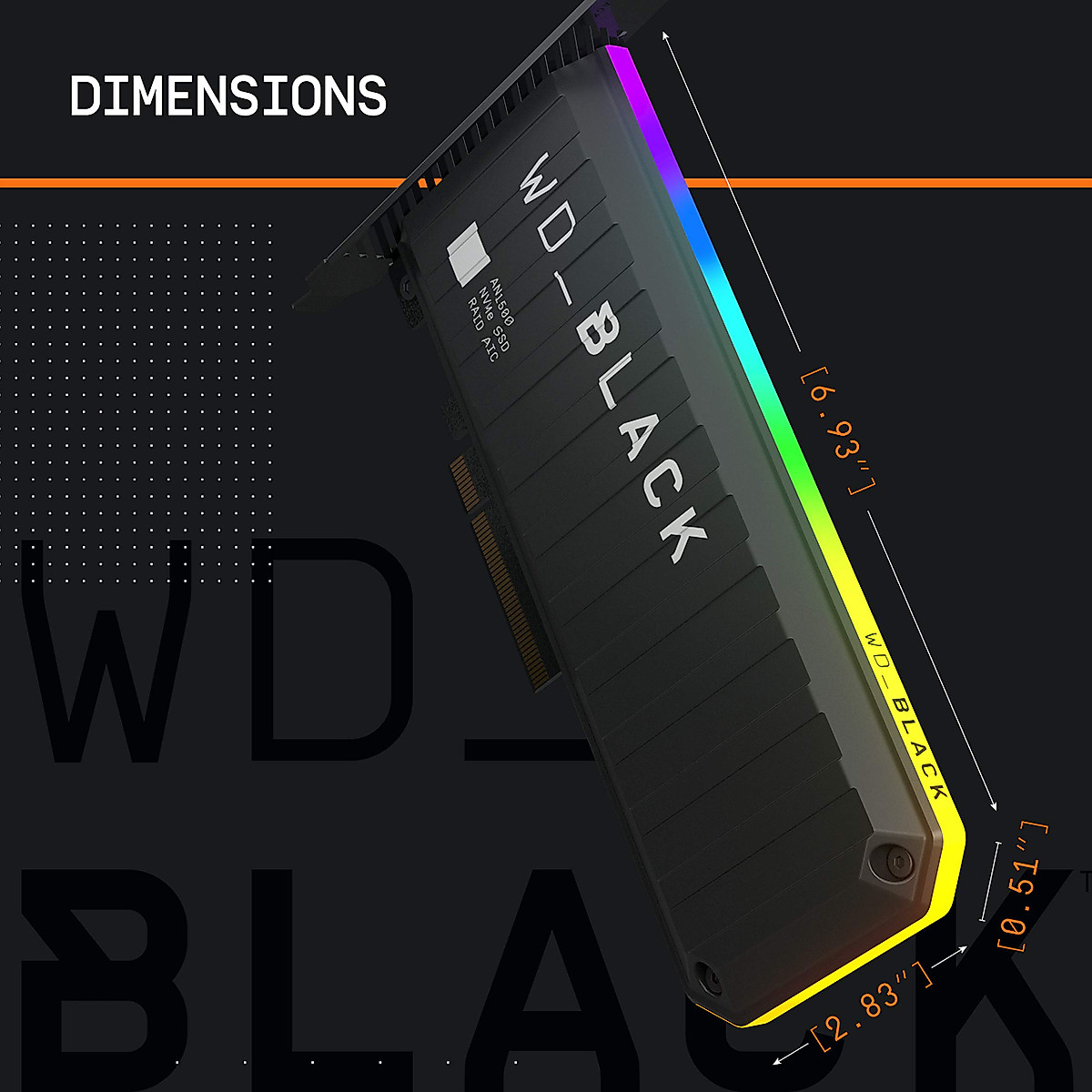 WD_BLACK 1TB AN1500 NVMe Internal Gaming Solid State Drive SSD Add-In-Card - Gen3 PCIe, Up to 6500 MB/s - WDS100T1X0L