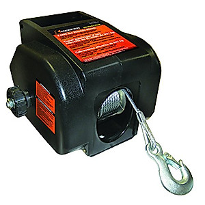 KEEPER KWSL2000RM 12V DC Rapid Mount Portable Winch with Handheld Remote - 6000 lbs. Load Capacity