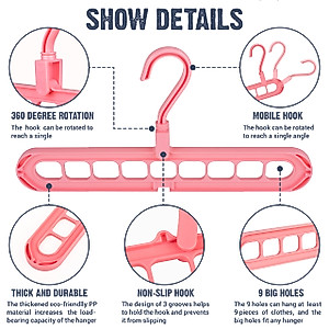 Vita88shop - Closet Organizers and Storage, Pack of 6 Multifunctional Closet Organizer Hangers with 9 Holes Closet Storage Organization for Wardrobe