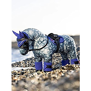 LeMieux Toy Pony Bandages for Toy Pony - Fleece - Simple Fastening - Suitable for Ages 3 Years + - Gift for Kids - Papaya