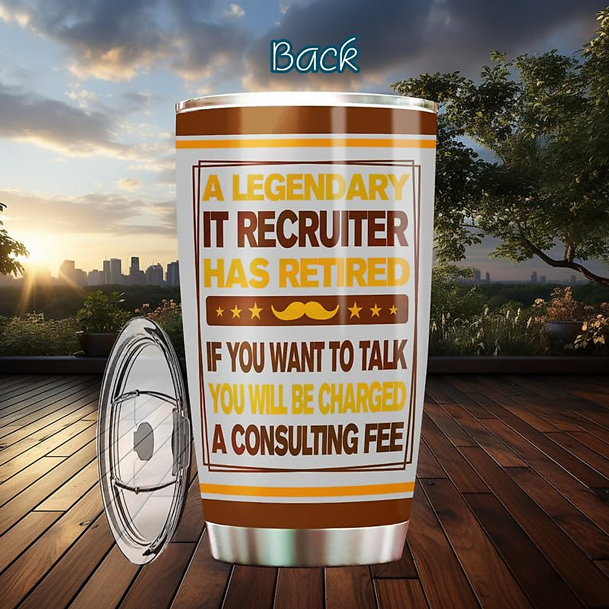 MONIZILUCKY A Legendary It Recruiter Has Retired, Happy Retirement Tumbler Stainless Steel For It Recruiter, 20Oz Tumbler Farewell Gift For Coworker With Funny Quotes About Retirement