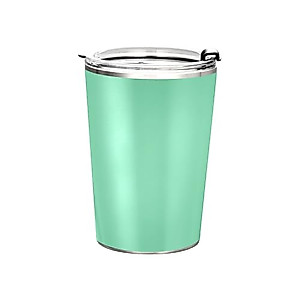 Qilmy Blue-green Tumbler with Lid and Straw, 20 oz Double Walled Insulated Stainless Steel Tumbler Travel Coffee Cup for Hot & Cold Drinks