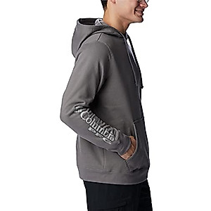 Columbia Men's PFG Sleeve II Graphic Hoodie, City Grey/Cool Grey Logo, X-Large