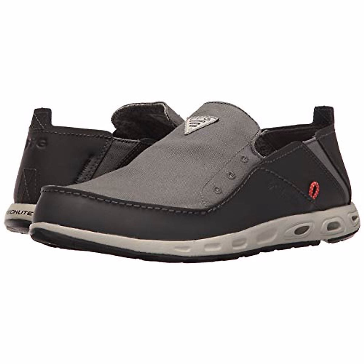 Columbia Mens Bahama Vent PFG Boat Shoe, Titanium MHW/Bright Red, 12 US