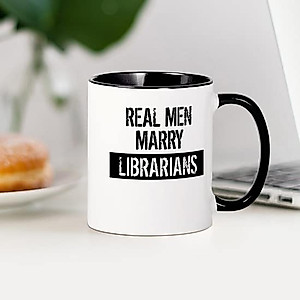 CafePress Real Men Marry Librarians Mugs Ceramic Coffee Mug, Tea Cup 11 oz
