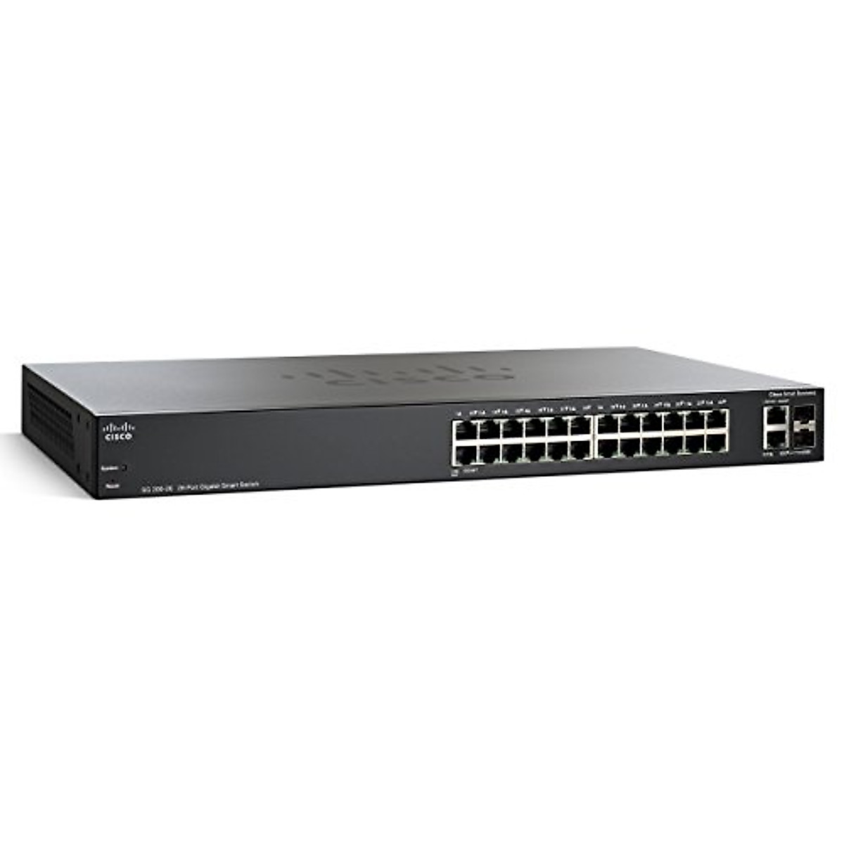Cisco SG200-26 Gigabit Ethernet Smart Switch with 24 10/100/1000 Ports and 2 Combo Mini-GBIC Ports (SLM2024T-NA) (Renewed)